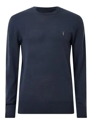 ALLSAINTS Ramskull Wool Mode Sweater - Blue