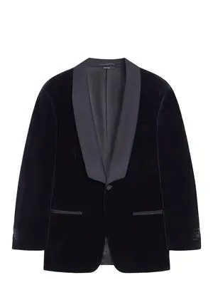 Dunhill Velvet Evening Suit Jacket - Navy