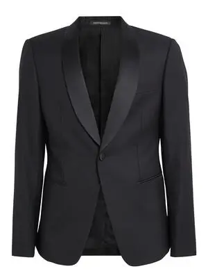 Emporio Armani Virgin Wool Blazer - Black