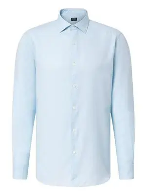 Zegna Cotton And Cashmere Shirt - Blue