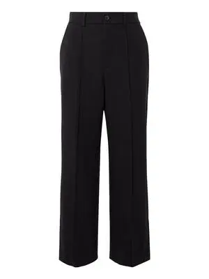 FRAME Kick Flare Stretch-cotton Trousers - Black