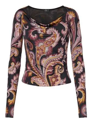 Etro Paisley Jersey Top - Multicoloured