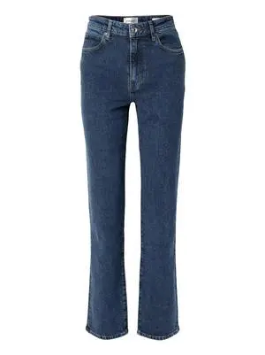 FRAME The Ruler High-rise Slim-leg Jeans - Blue