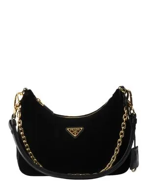 Prada Velvet Re-edition Shoulder Bag - Black