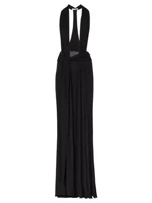 Christopher Esber Trapeze Draped Jersey Gown - Black