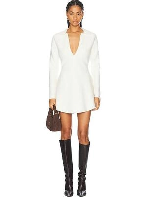 SEROYA Clara Knit Mini Dress - Eggshell