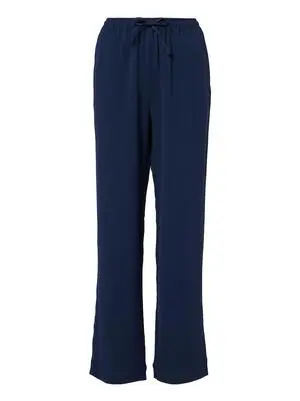 Asceno Aurelia Crepe Straight Leg Trousers - Blue