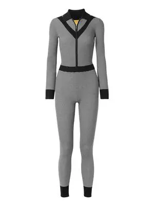 Guest In Residence Speed Skate Ribbed Merino Wool-blend Jumpsuit - Black