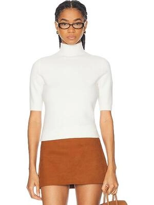 SEROYA Yael Knit Turtleneck Top - Eggshell