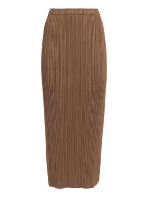 Issey Miyake New Colourful Basics Maxi Skirt - Brown