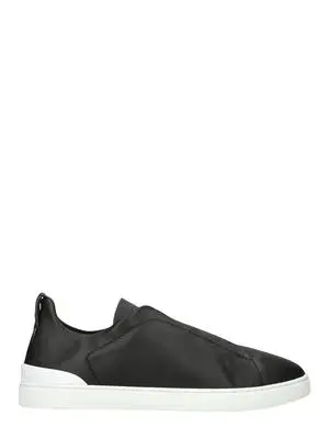 Zegna Zegna Shearling Triple Stitch Secondskin Sneakers Black