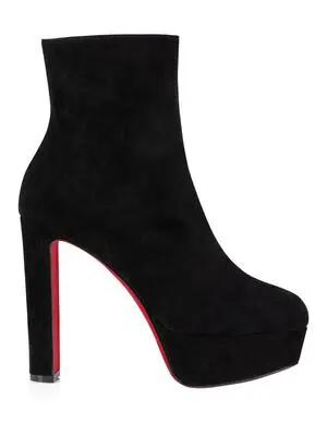 CHRISTIAN LOUBOUTIN Loo Booty Suede Platform Boots - Red