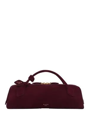 Alaïa Alaïa Le Teckel Suede Top-Handle Bag Red