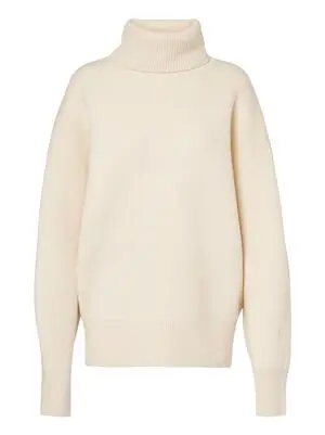 TOTEME Wool And Cashmere-blend Turtleneck Sweater - White