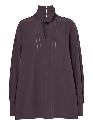 JOSEPH Rivoli Silk Crepe De Chine Blouse - Blue
