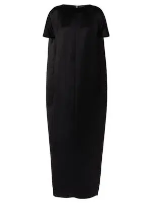 Khaite Webster Satin Maxi Dress - Black