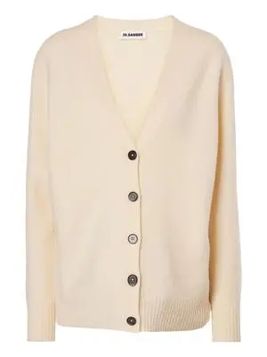 JIL SANDER Wool Cardigan - Beige
