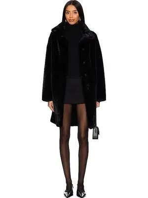 Apparis Blair Mid Length Coat - Black