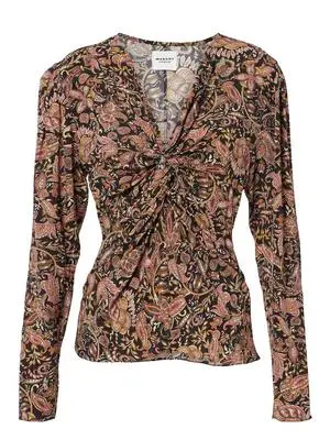 MARANT ETOILE Printed Viscose Top - Multicoloured