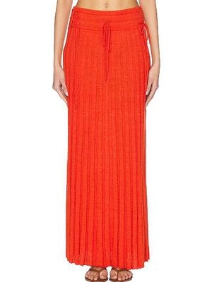 Christopher Esber Straccio Knitted Maxi Skirt - Red