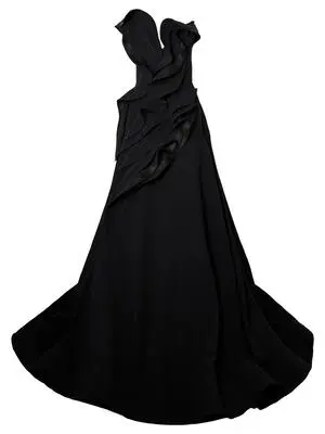 MATICEVSKI Maticevski Strapless Ruffled Crepe Gown