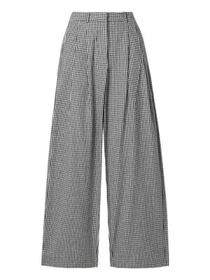 Proenza Schouler White Label Amber Pleated Gingham Wide-leg Trousers - Multi