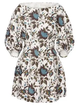 Faithfull The Brand Lowen Linen Mini Dress - Multicoloured