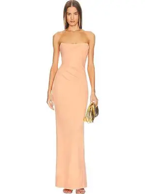 MICHAEL COSTELLO Michael Costello Briggs Gown Peach