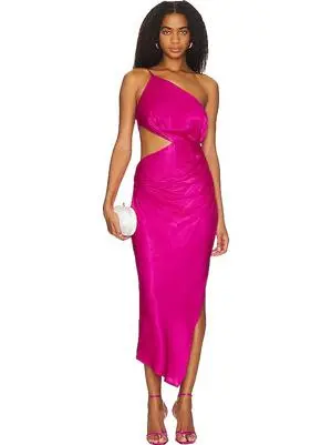 Astr The Label Martina One-shoulder Dress - Fuchsia