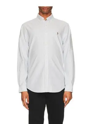 Polo Ralph Lauren Long Sleeve Oxford Sport Shirt In . Also - Blue