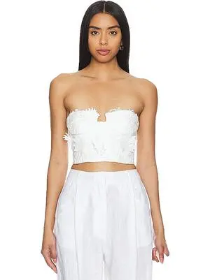 Bardot Bardot Brias Bustier With Floral Appliques White