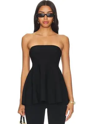 Simkhai Ioanna Peplum Top - Black
