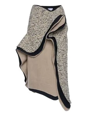 Bottega Veneta Layered Cotton-blend Midi Skirt - Neutral