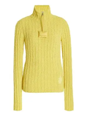 Moncler 1 Jw Anderson Ribbed-knit Sweater - Yellow