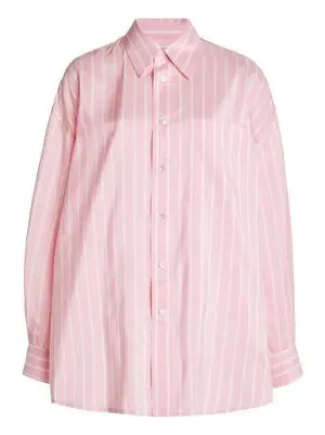 BOTTEGA VENETA Bottega Veneta Striped Silk Boyfriend Shirt