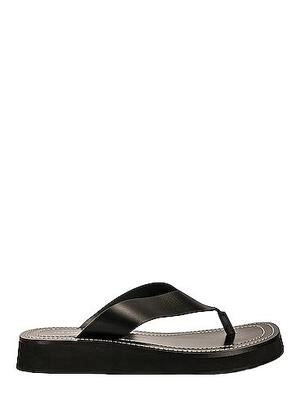 THE ROW Ginza Flat Sandals - Black