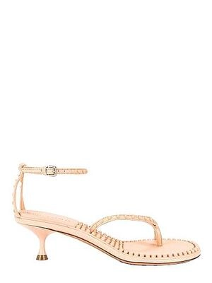 Bottega Veneta Dot Ankle Strap Sandals - Macaroon