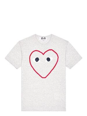 Play Comme Des Garcon Heart Logo Tee - Grey
