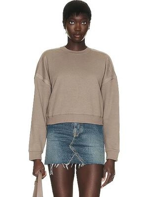 Saint Laurent Round Neck Sweatshirt - Mastic