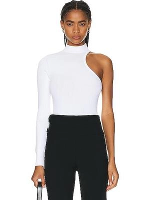 Alaïa Cut Out Long Sleeve Bodysuit - Blanc