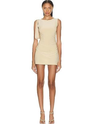 Norma Kamali Sleeveless Pickleball Mini Dress - Sand