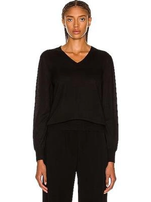 THE ROW Stockwell Cashmere Sweater - Black