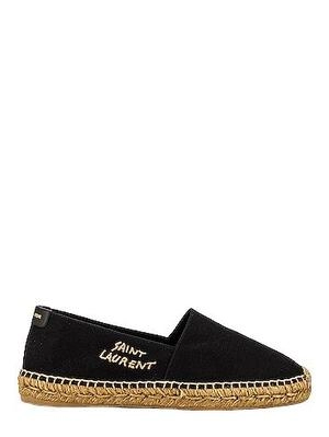Saint Laurent Canvas Espadrille - Black