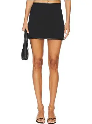 WeWoreWhat Linen Mini Skirt - Black