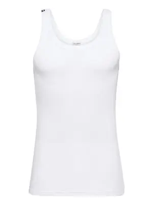 Dolce & Gabbana Logo Cotton Tank Top - White