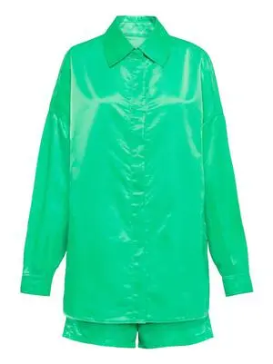THE FRANKIE SHOP The Frankie Shop Perla Shirt Jacket And Shorts Set Green