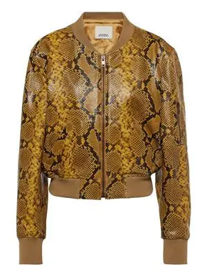 Isabel Marant Étoile Cerem Snake-effect Leather Bomber Jacket - Multicoloured