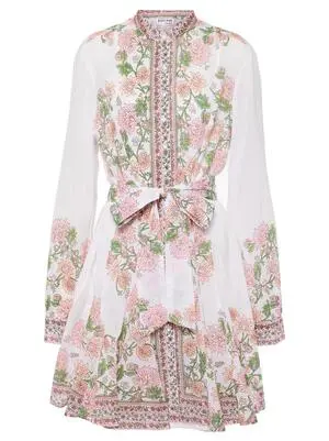 JULIET DUNN Floral Cotton Mini Dress - Multicoloured