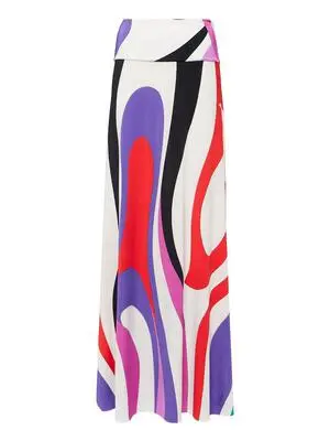 Emilio Pucci Marmo Jersey Maxi Skirt - Multicoloured