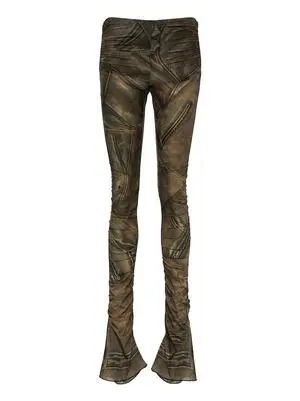 Blumarine Printed Low-rise Skinny Pants - Green